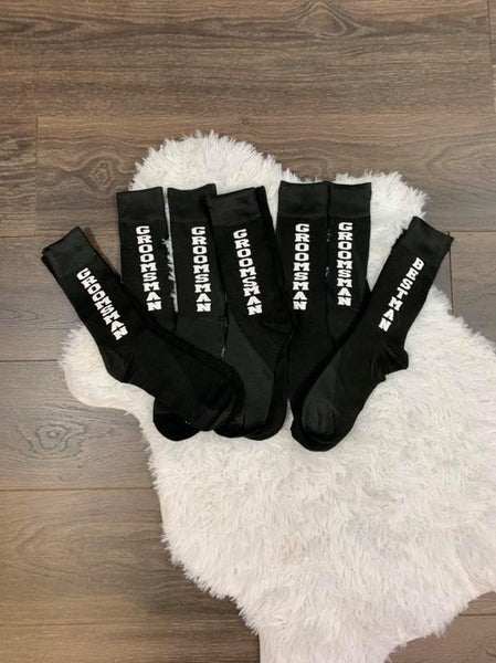 Custom Wedding Party Socks – Clarabeths